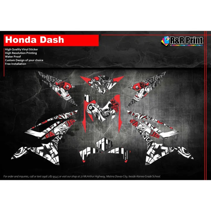 Honda Dash Decals Sticker easy to use | Lazada PH