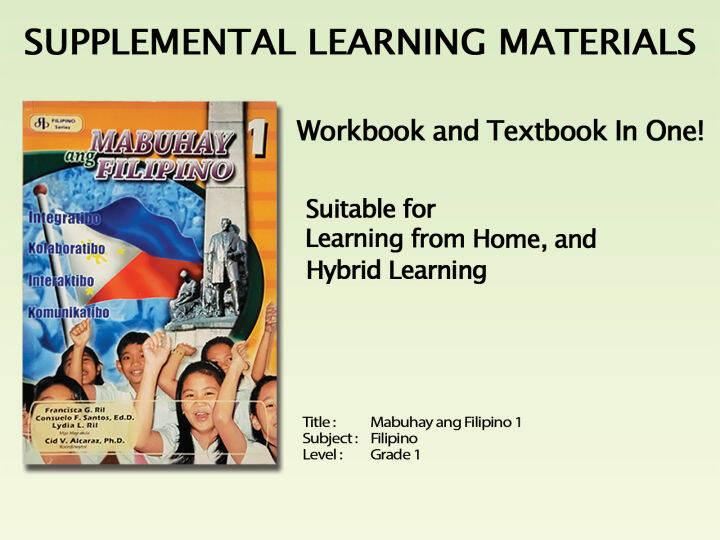 FILIPINO TEXTBOOK Mabuhay ang Filipino Grade 1 (Elementary Series ...