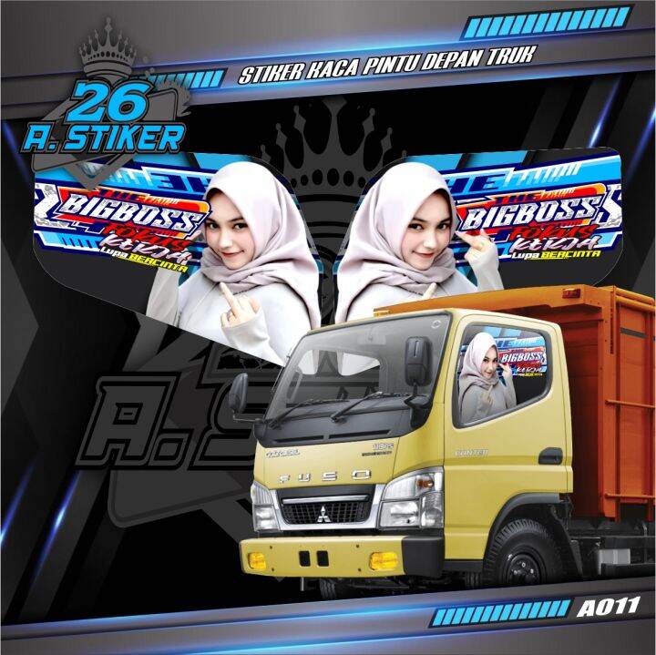 Stiker Decal Kaca Pintu All Truck Canter, Ragasa, Umplung, Giga, Dyna ...