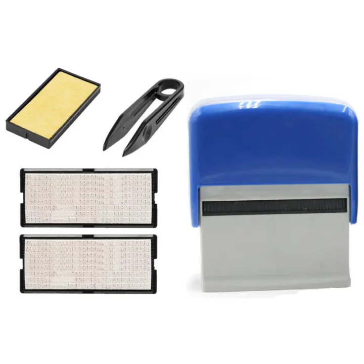 Self Inking Stamp Set Custom Personalised DIY Business Name Number ...