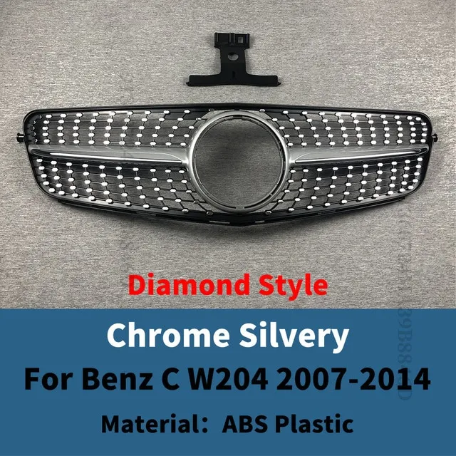 Front Grille Racing Bumper Grill For Mercedes W204 C Class C204 2012 ...