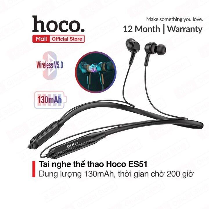 Tai nghe thể thao Hoco ES51 bluetooth V5.0 dung lượng pin 130mAh thời ...