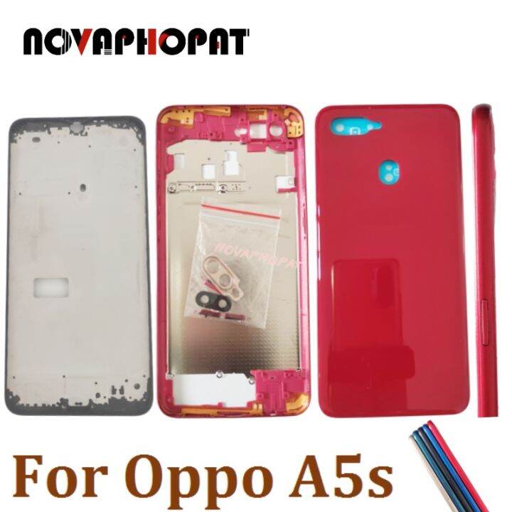 Novaphopat Front Frame For Oppo A5s LCD Display Bezel Middle Plate Back ...