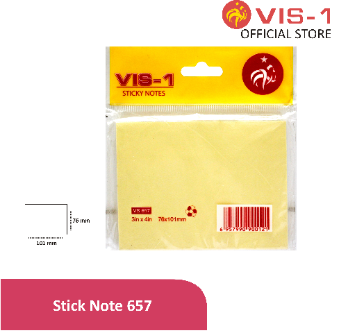 Vis-1 Stick Note Kuning 657 / Memo Tempel Stick Note Kuning 657 75 ...