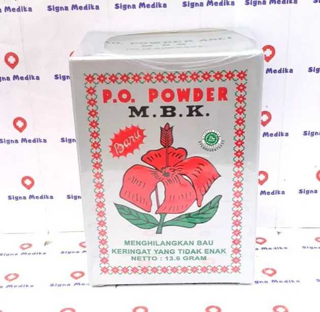 Bedak MBK Powder Silver Box Isi 12 Sachet - Bedak Bau Badan | Lazada ...