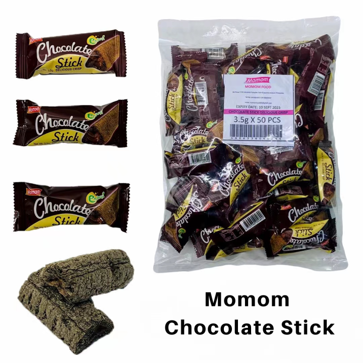 Momom Chocolate Stick 50 PCS PER PACK (2 packs) | Lazada PH