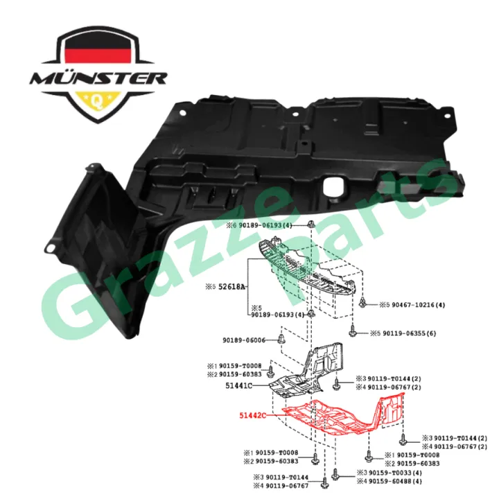 (1pc) Münster Under Engine Cover Protector Shield Cowling Panel Left ...