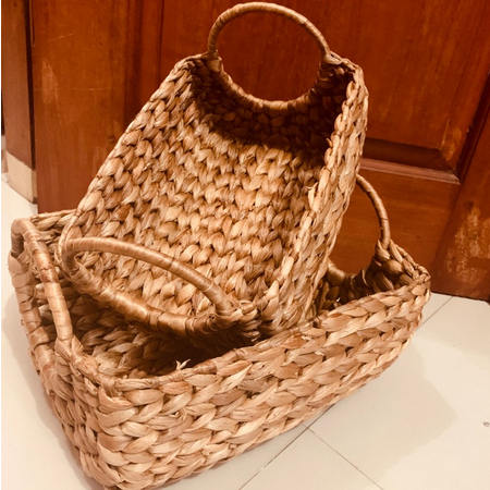 Tray anyam handel rotan/Keranjang rotan enceng gondok/Tray untuk tempat ...