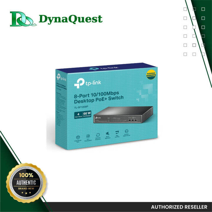 TP-Link TL-SF1008P 8-Port 10/100Mbps Desktop Switch with 4-Port PoE+ ...