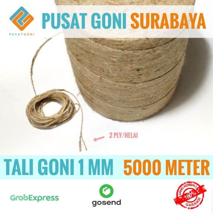Tali Goni 2 Ply 5000 Meter - Tali Rami 1MM - Tali Karung Goni Yogyakarta - Tali Goni Grosir ...