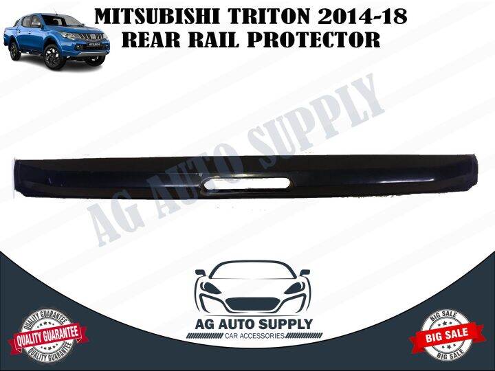 MITSUBISHI TRITON 2014-18 Rear Rail Protector Spoiler Type Black ...