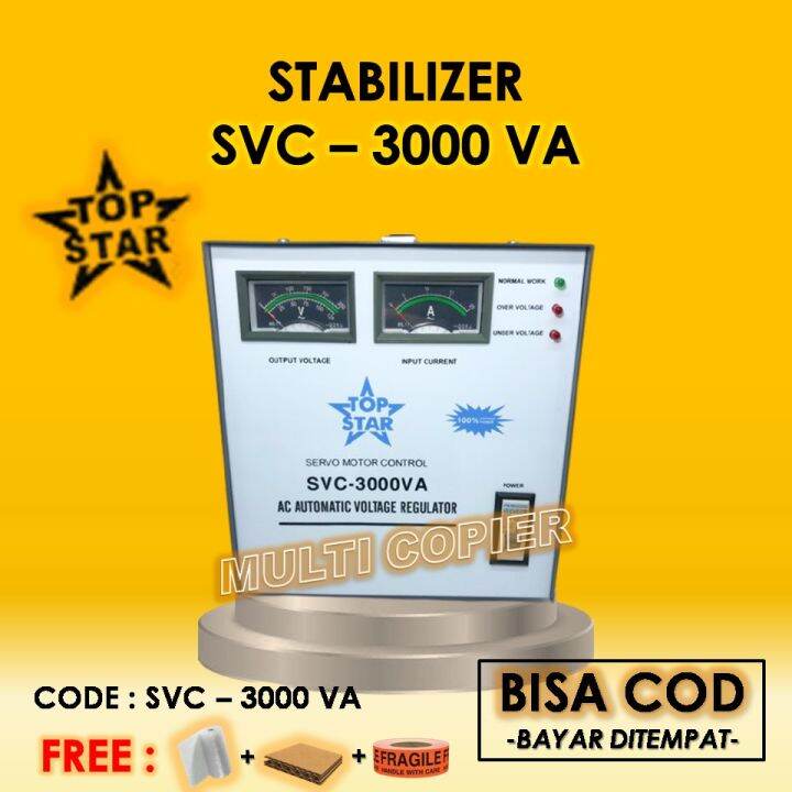 Stabilizer 3000 Watt Top Star Svc-3000VA Stabilizer Mesin Fotocopy | Lazada Indonesia