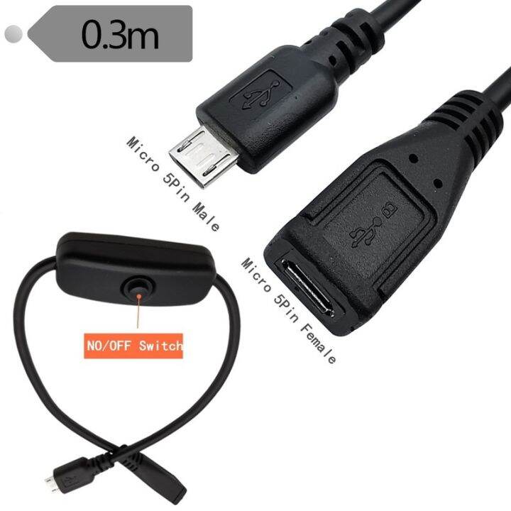 Usb Cable Male Female Switch Cables Micro Usb Cable Raspberry Pi Power ...