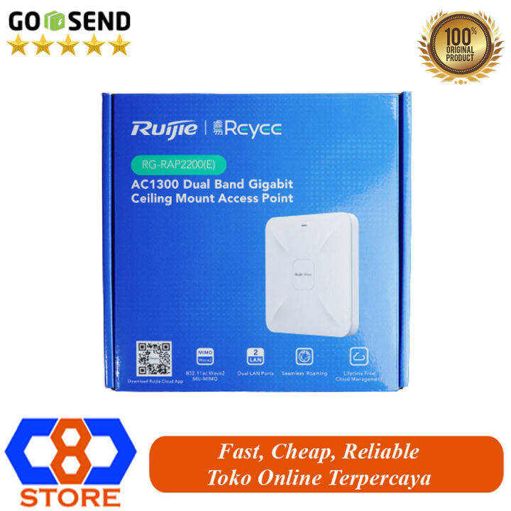 RUIJIE REYEE RG-RAP2200(E) CEILING AP AC1300 DUAL BAND SUPPORT POE | Lazada Indonesia