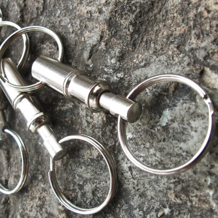 3pcs Detachable Key Chains Pull Apart Quick Release Keyrings Double ...