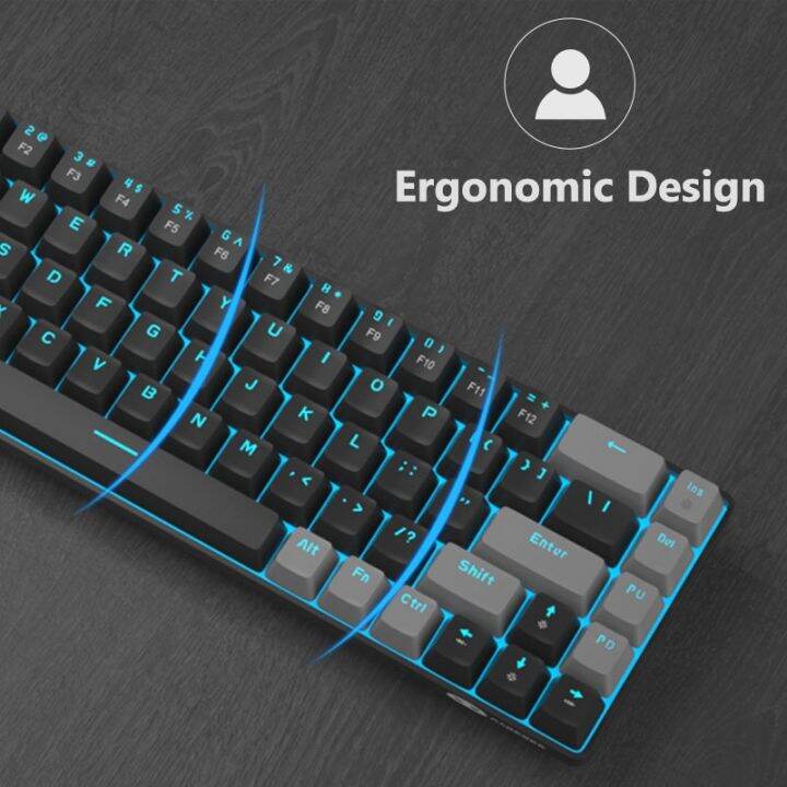 MageGee MK- 65 Mechanical Keyboard, Wired Gaming Keyboard Blue Red ...