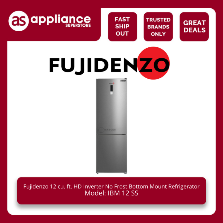 Fujidenzo 12 cu. ft. HD Inverter No Frost Bottom Mount Refrigerator IBM ...