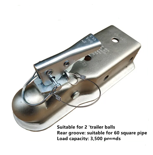 hot Trailer Hitch Coupler Ball Diameter: 2 inches Channel Size: 2 ...