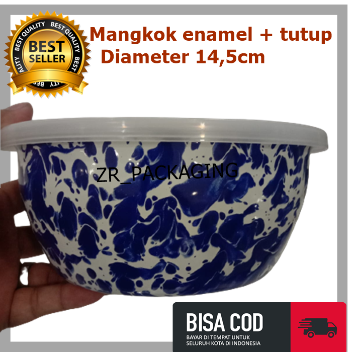 Mangkuk enamel tutup/Mangkuk blirik/mangkuk set/Mangkuk sayur ada tutup ...