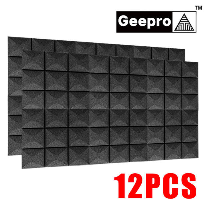 UIA179 【Maximum Noise Absorption】Geepro 6/12PCS Acoustic Foam Board ...