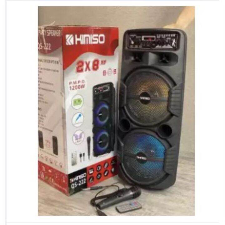 NEW KIMISO QS-222 Portable Bluetooth Wireless Speaker Karaoke with ...