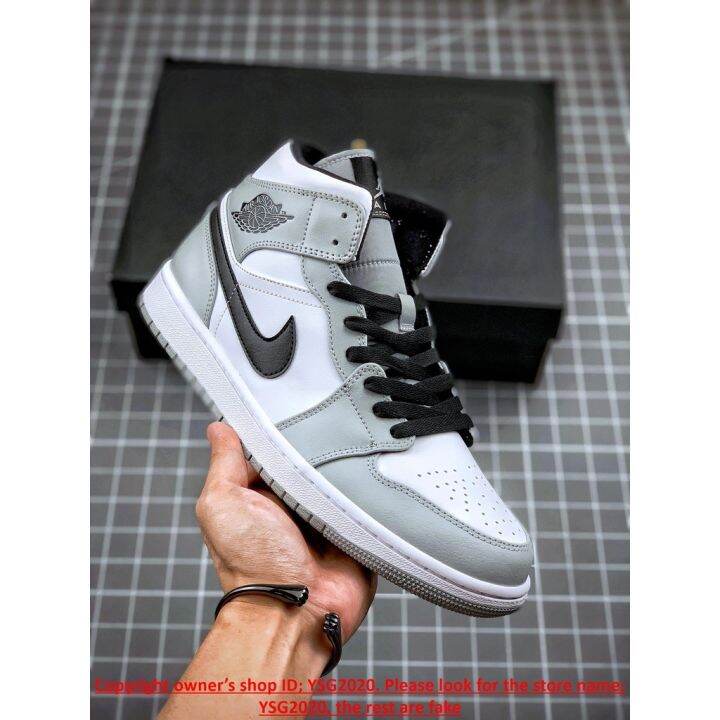 2023【HOT】 Original J1 Mid Light Smoke Grey Basketball shoes | Lazada PH