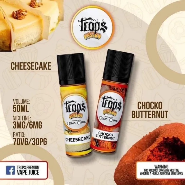 Trops | Pastry | Chocko Butternut | Cheesecake | 50ml | 3/6 mg | e ...