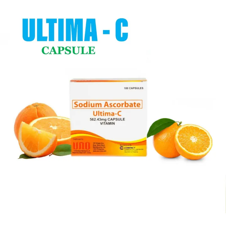 UNO Products Ultima C Sodium Ascorbate 562.43 mg 100 Capsules Vitamins ...