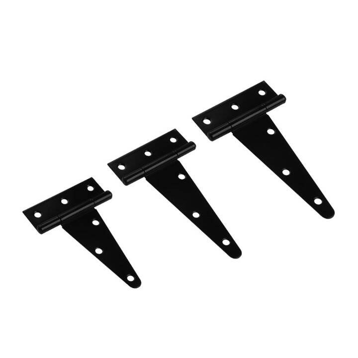 1Pcs Wooden Door Fence Hinge Baked Black T shaped Hinge Packaging and ...