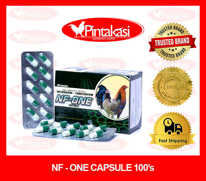 100 capsules NF One Antibiotic for Gamefowl Rooster Sulfa: Poultry ...