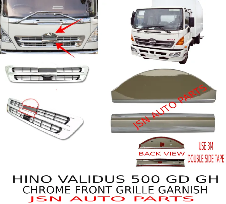 J121S08 CHROME FRONT GRILLE GARNISH HINO VALIDUS 500 GD GH | Lazada