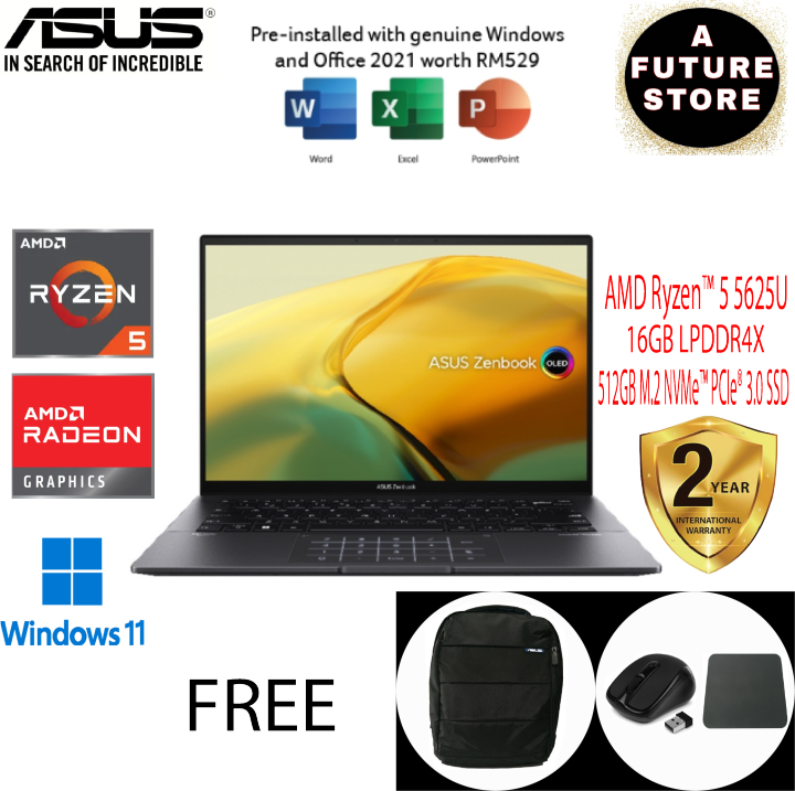 Asus Zenbook 14 Oled Um3402y Akm263ws 14 2 8k Laptop Jade Black