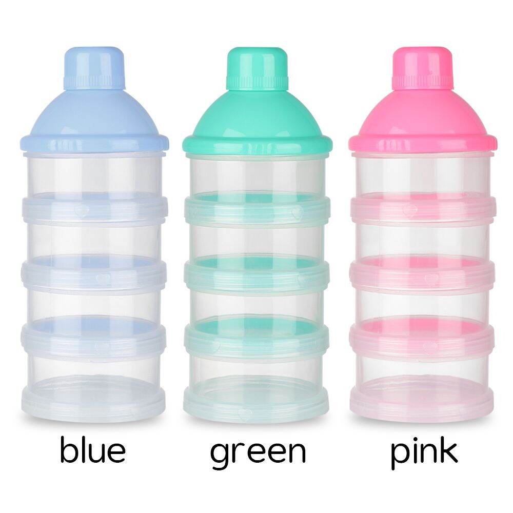 Portable Cartoon Baby Milk Powder Formula Dispenser Side Open 3 Layers ...