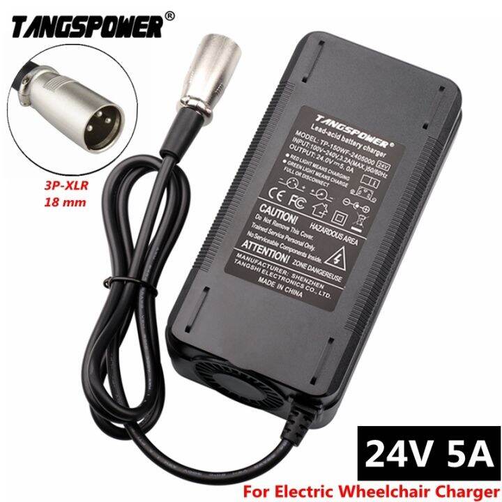 24V 5A Lead Acid Battery Charger For 28.8V Electric Wheelchair golf cart lead-acid Charger 3-Pin ...