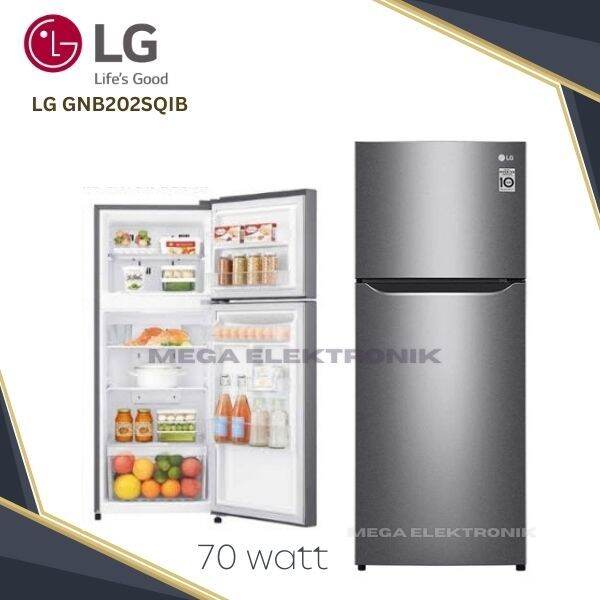 LG GNB202SQIB / GNB 202SQIB Kulkas 2 pintu Lemari Es 187Liter Smart Inverter Compressor | Lazada ...