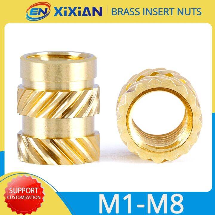 [HOT 2023] M1 M1.4 M1.6 M1.7 M2 M2.5 M3 M4 M5 M6 M8 Brass Insert Nut Hot Melt Knurled Thread ...
