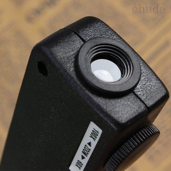 tt-Mini 60x-100x Illuminated Zoom Pocket Microscope Magnifier Loupe ...