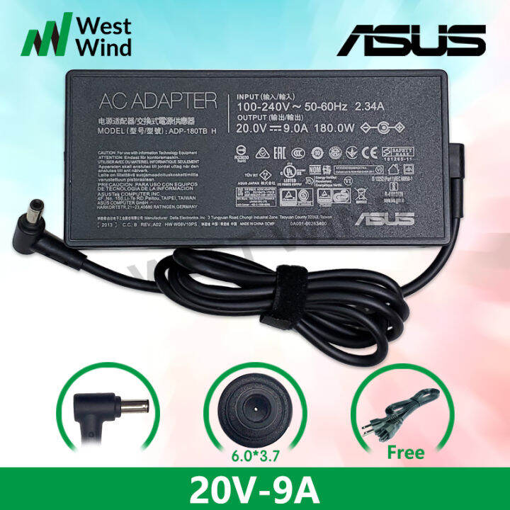 Asus Laptop Charger Adapter 20V 9A 180W ROG Zephyrus GA502DU GA502D ...