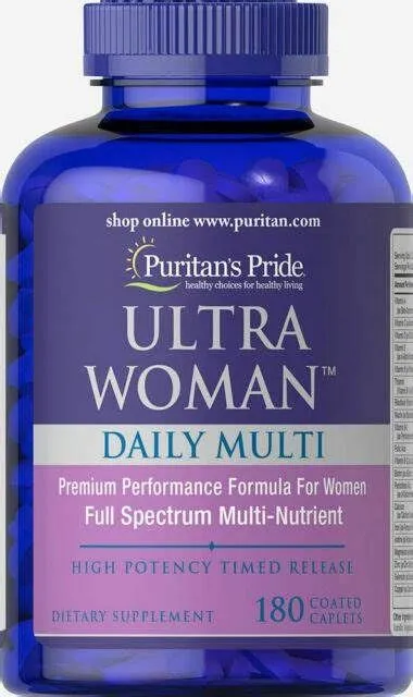 Puritan's Pride Ultra Woman Daily Multi Timed Release / 180 Caplets ...