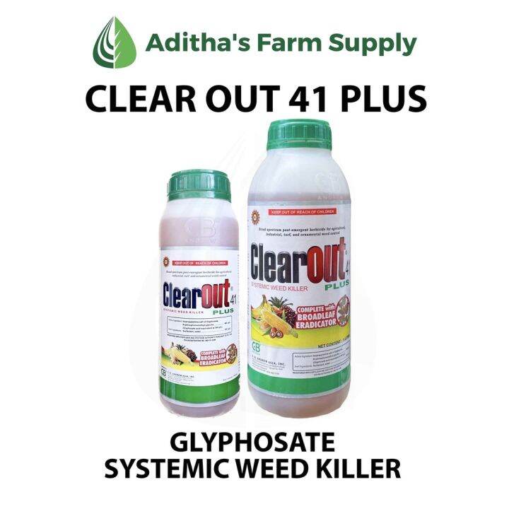 AFS Herbicide: Clear Out 41 Plus (Glyphosate) 1 liter - Same as Roundup ...