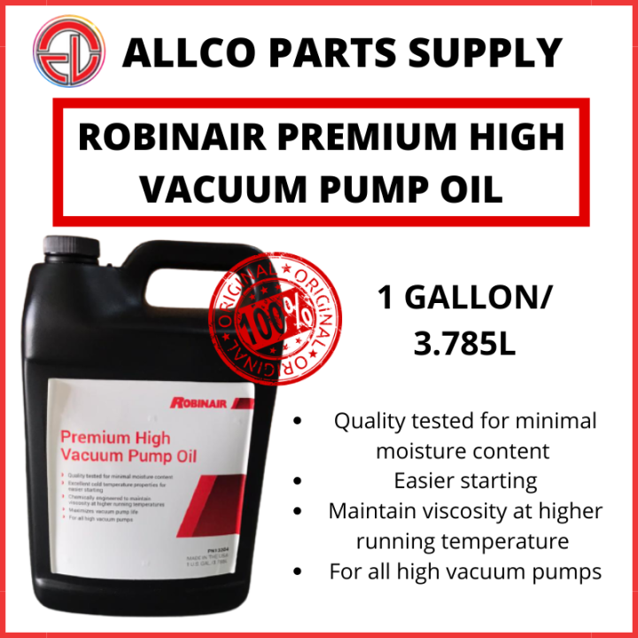 PREMIUM HIGH VACUUM PUMP OIL 1 GALLON ROBINAIR BRAND (AIR COND AND ...