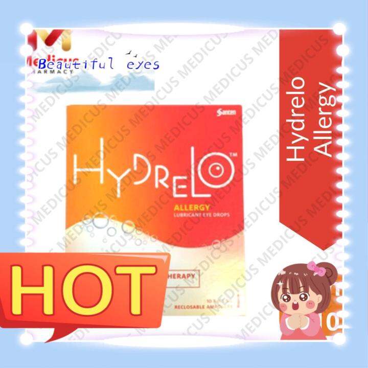 （eye） ☬Hydrelo Allergy Lubricant Eye Drops 0.5ml X 10's (Exp 092024 ...