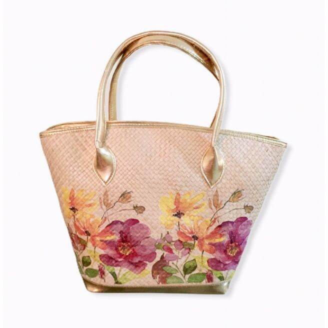 Tas Anyaman Motif Bunga 02 | Lazada Indonesia