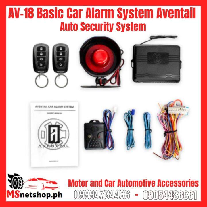 AV-18 Basic Car Alarm System Aventail Auto Security System | Lazada PH
