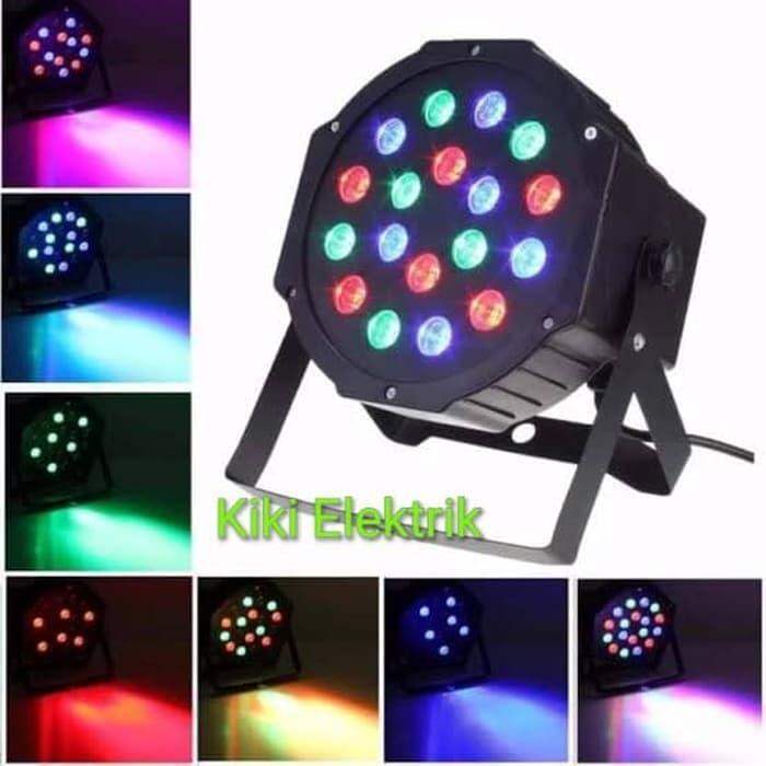 Lampu Par LED 18 Mata ( RGBW ) / Lampu Panggung / Lampu Sorot Kiki ...