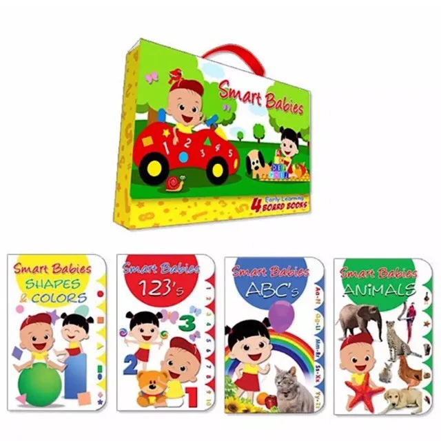 SMART BABIES EARLY LEARNING BOARD BOOKS WITH CARRY CASE | Lazada PH