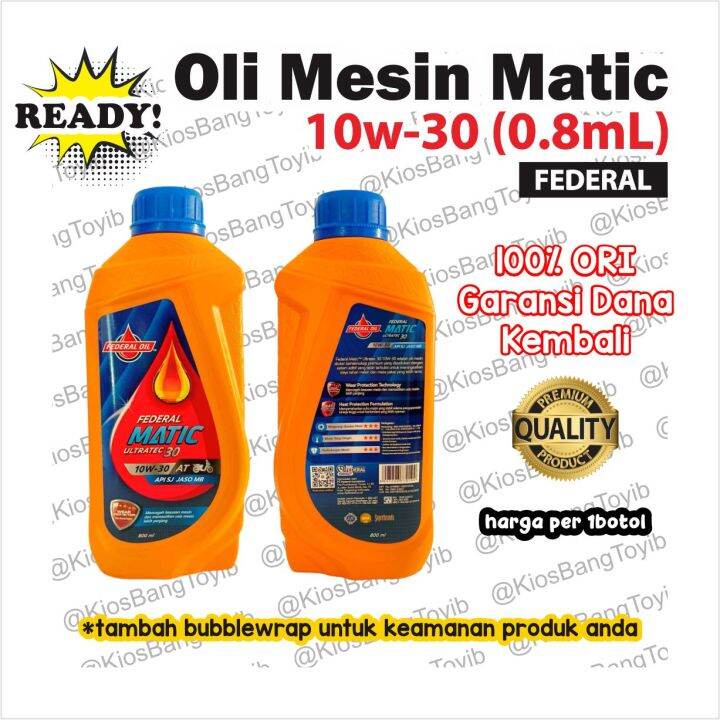 Oli Motor Matic FEDERAL OIL Ultratec 30 10w-30 800mL ORIGINAL | Lazada Indonesia