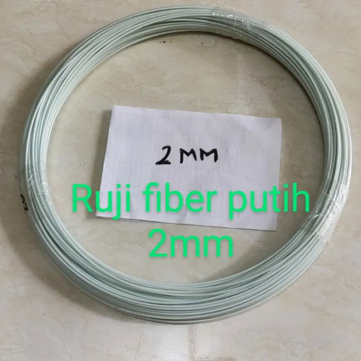 ruji fiber putih 2 mm jeruji fiber putih ngerol 500 gram | Lazada Indonesia