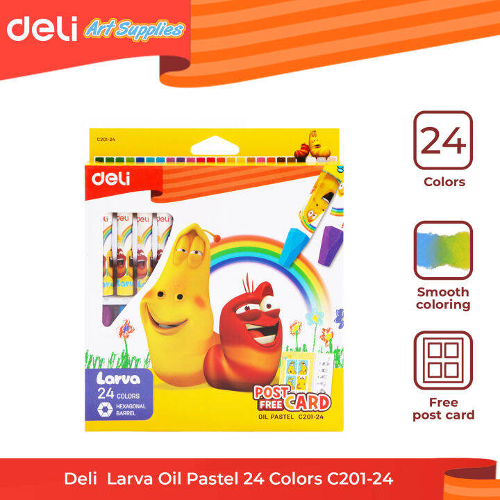 Deli C201-24 Larva Oil Pastel 24 Colors | Lazada PH