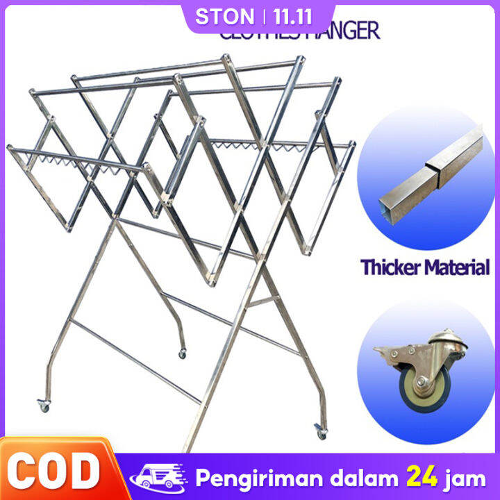 Jemuran Baju stainless panjang 160cm /Jemuran Stainless /Jemuran Kokoh ...